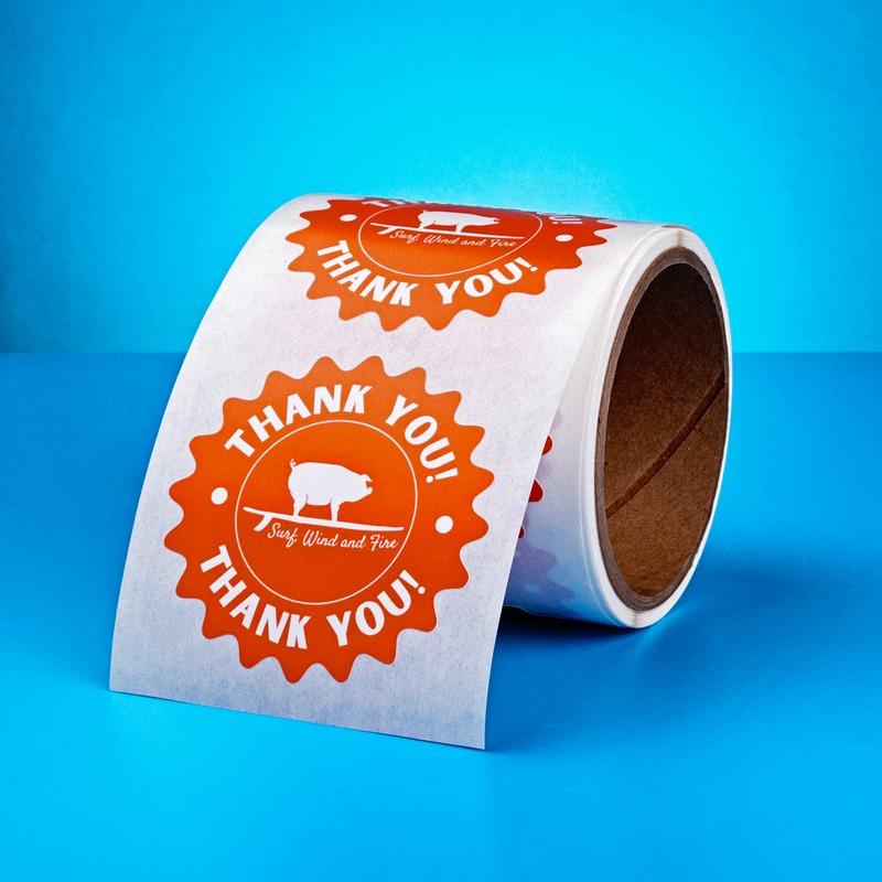 Thank You Stickers - Free Shipping | MakeStickers