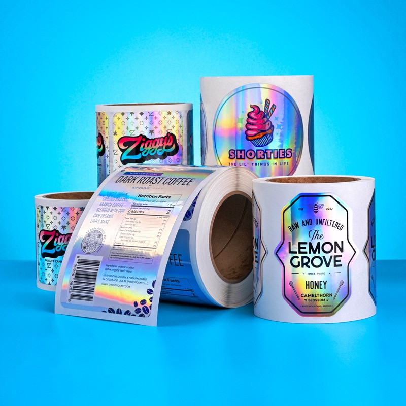 Custom Holographic Labels - Free Shipping | MakeStickers