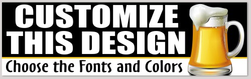 Beer Pint Bumper Sticker | MakeStickers