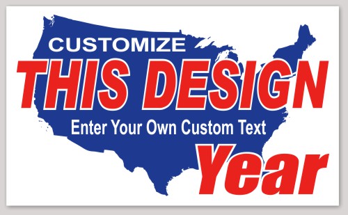 Rectangle Sticker with Election Map | MakeStickers